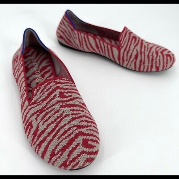 Rothy's | Shoes | Rothys Red Zebra Loafers Size 1 Beige And Red | Poshmark